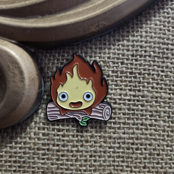 Hot Topic | Jewelry | Calcifer Howls Moving Castle Cute Flame Enamel ...